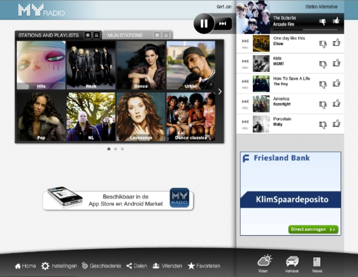 MyRadio: nieuw online radiostation ergens tussen Spotify en radio - 3voor12