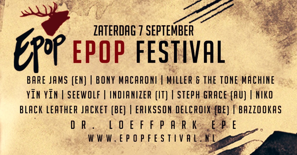 Line up Epop Festival 2019 compleet - gelderland - 3voor12